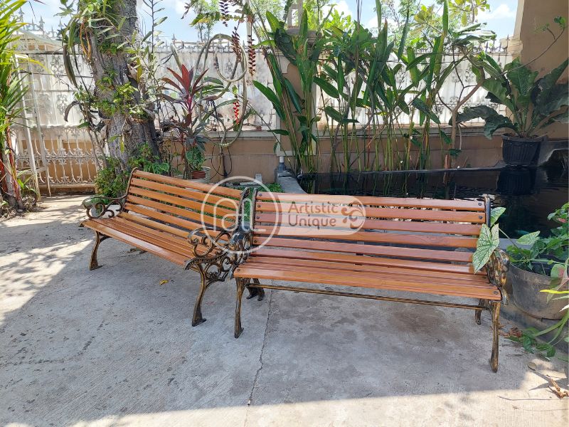 Kursi Teras Panjang Besi Perindah Taman | Ayem Tentrem Logam