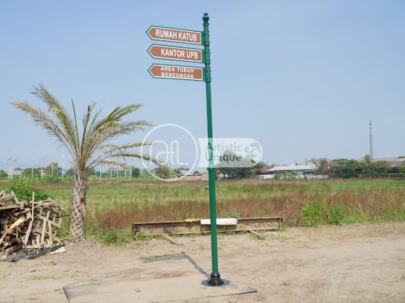 Plang Jalan Penunjuk Arah Kota | Ayem Tentrem Logam